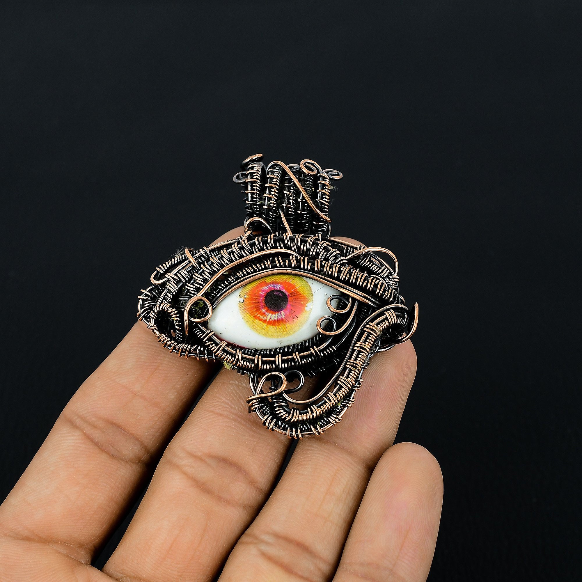 RA ONE Eye Realistic Acrylic Human Eye Pendant Copper Wire - Etsy