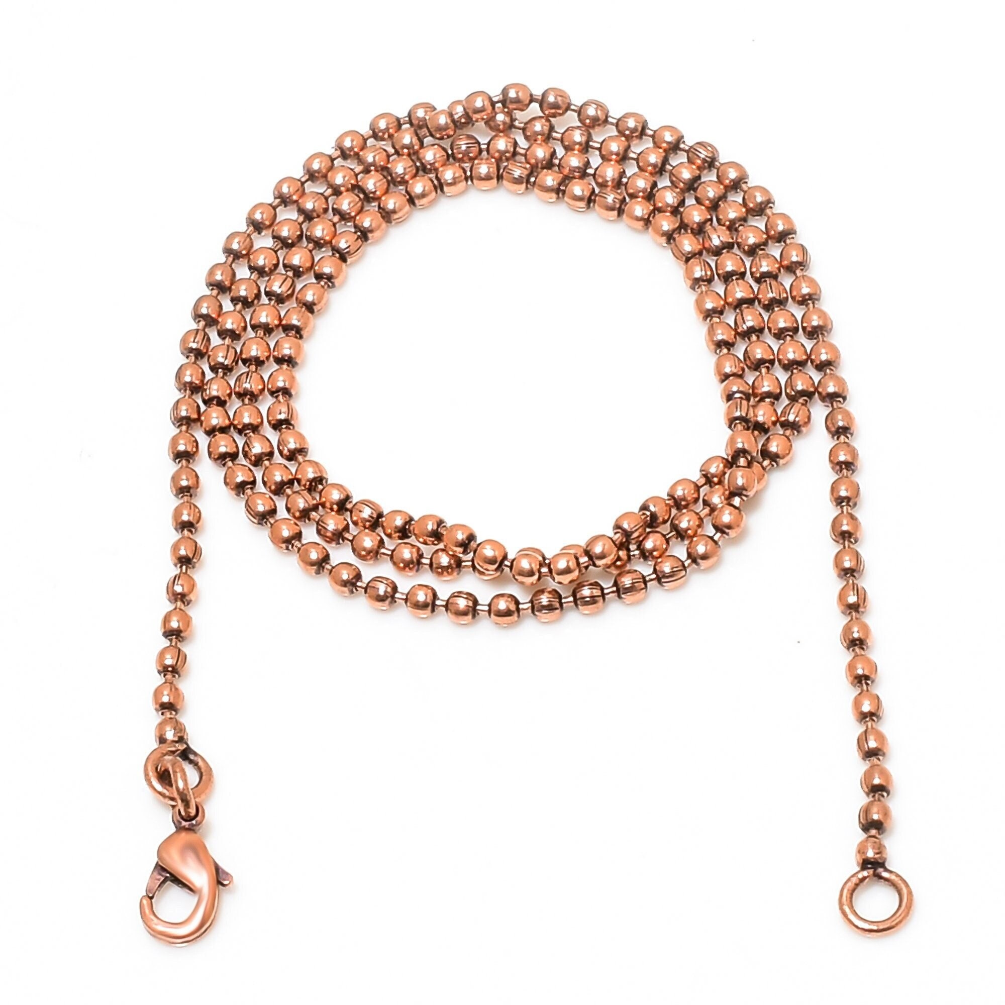 Copper Ball Bead Chain Necklace, Top Quality Copper Ball Chain Solid ...