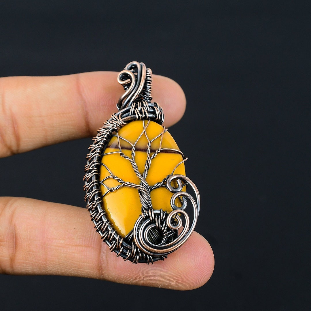 Tree of Life Mookaite Pendant Copper Wire Wrapped Pendant Mookaite ...