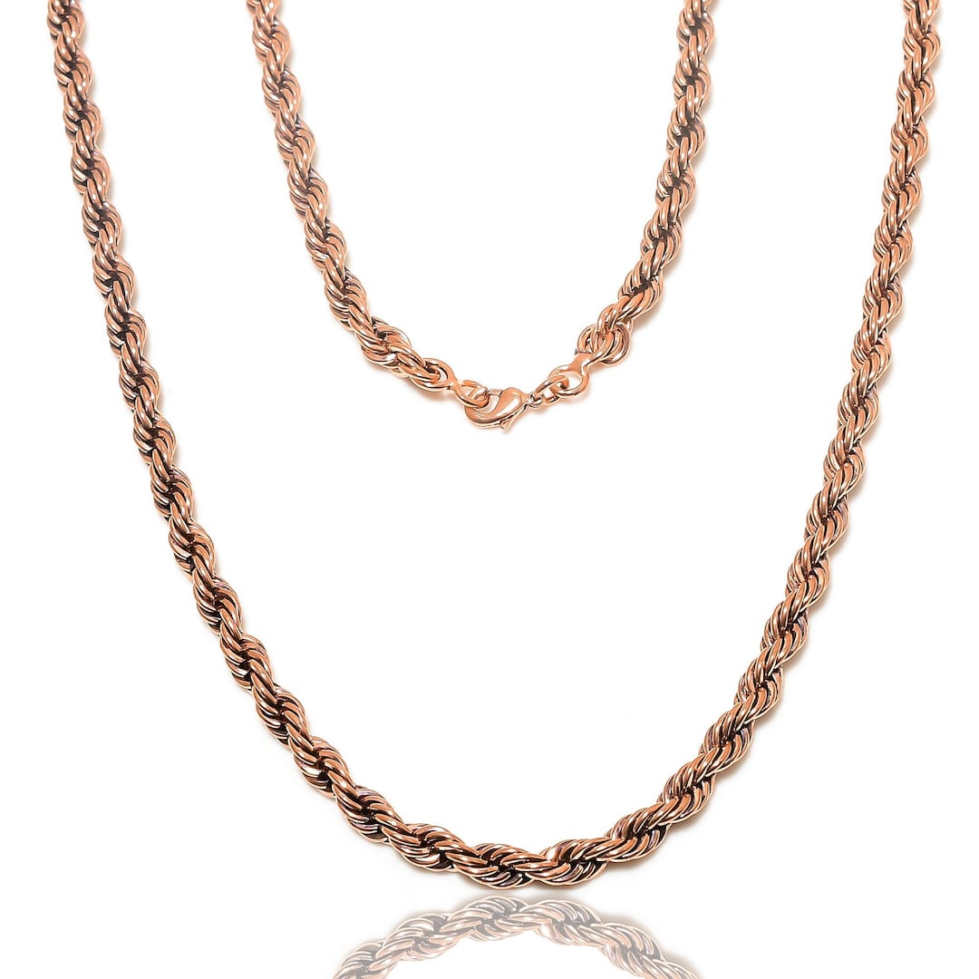 Copper Rope Chain, 100 % Oxidized Top Quality Rope Chain for Pendant ...