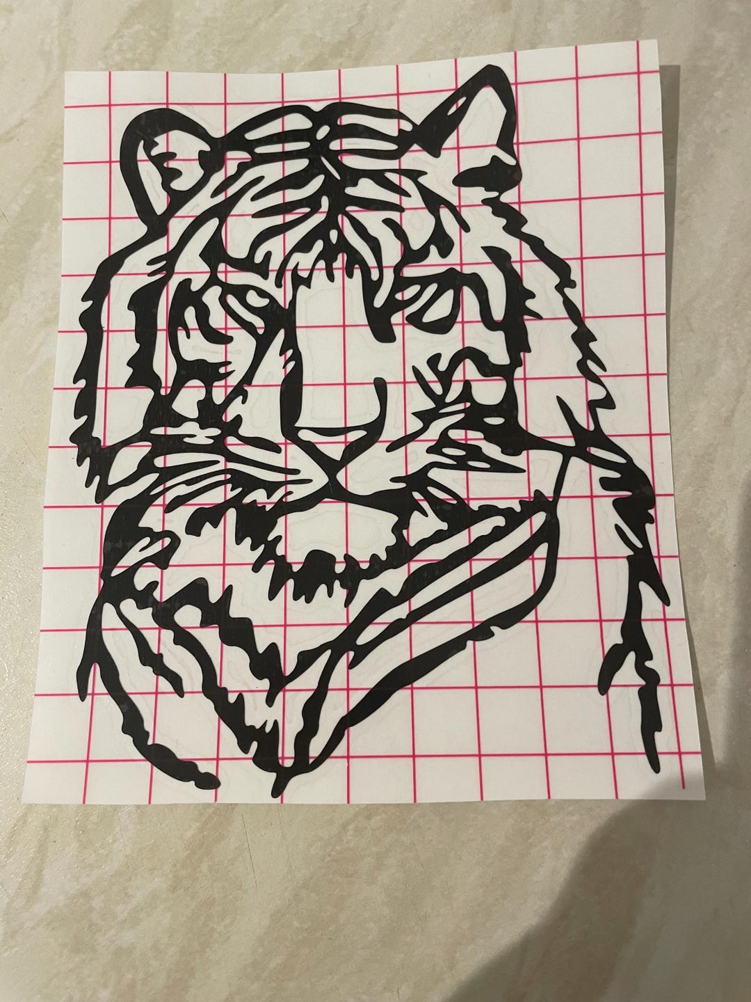 Tiger Vinyl Decal - Etsy