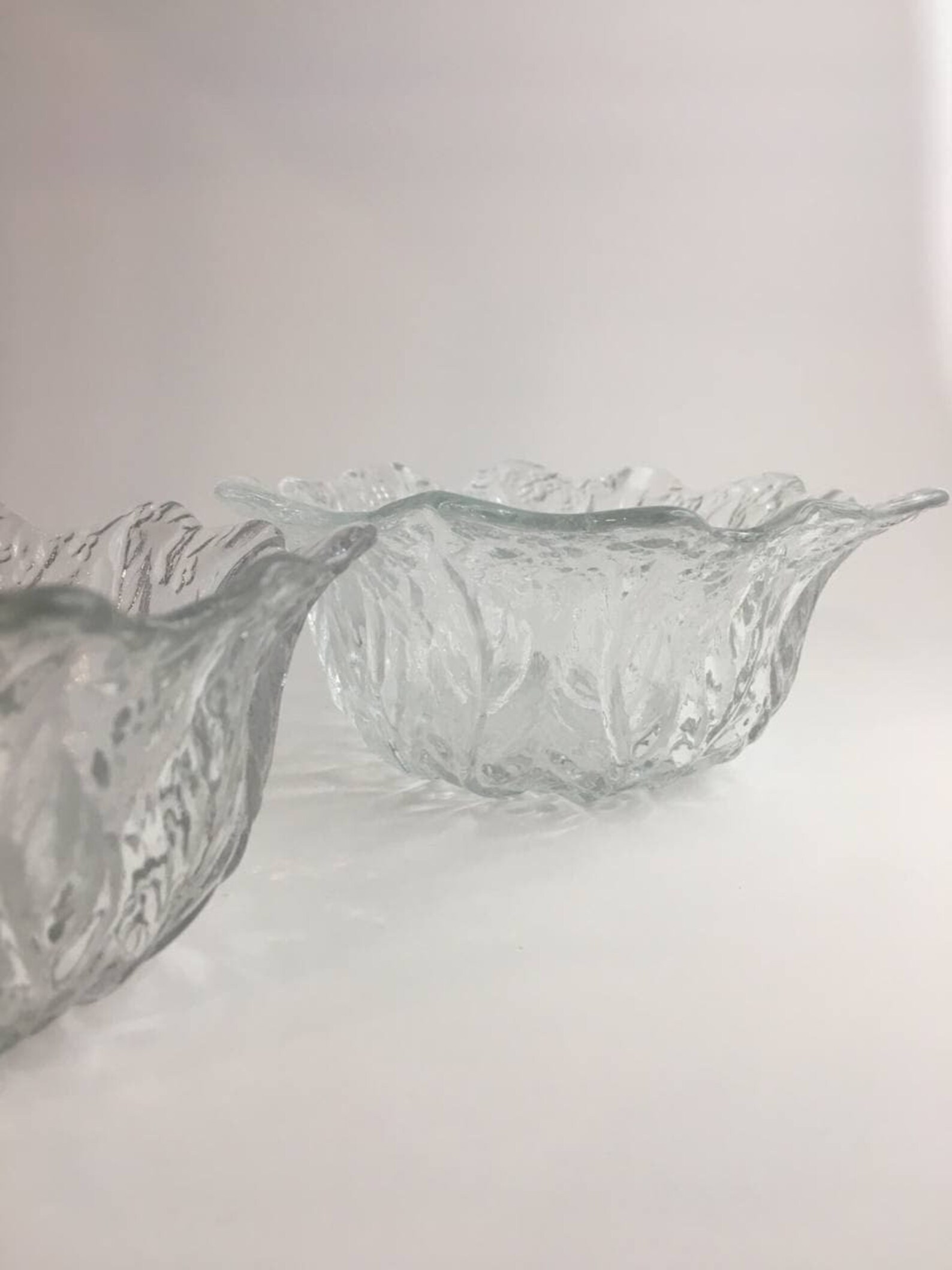 Vintage Pukeberg of Sweden Glass Bowl by Uno Westerberg Shattered Ice ...