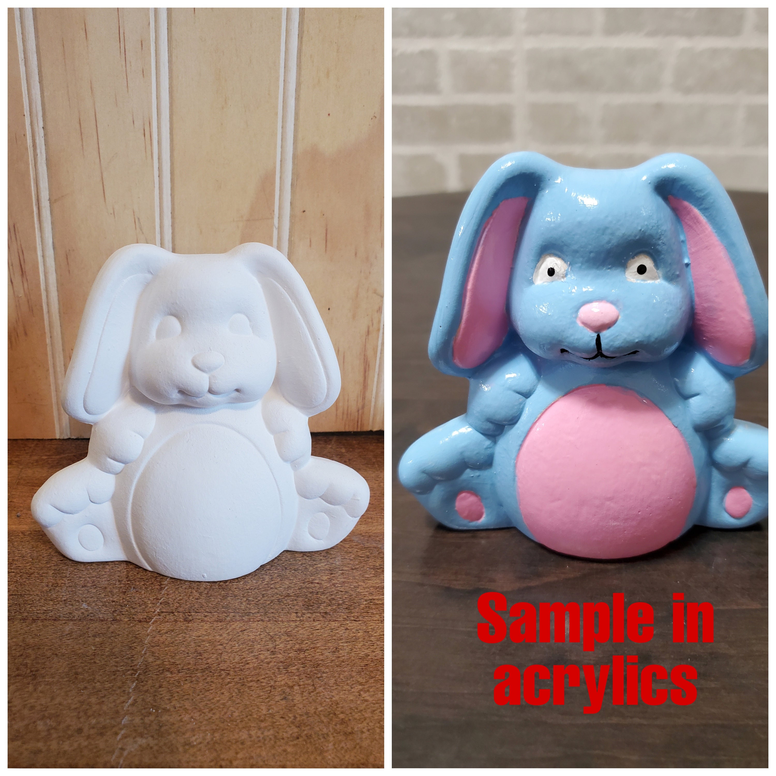 Easter Bunny Ceramic DIY Paintable Design 2 - Etsy