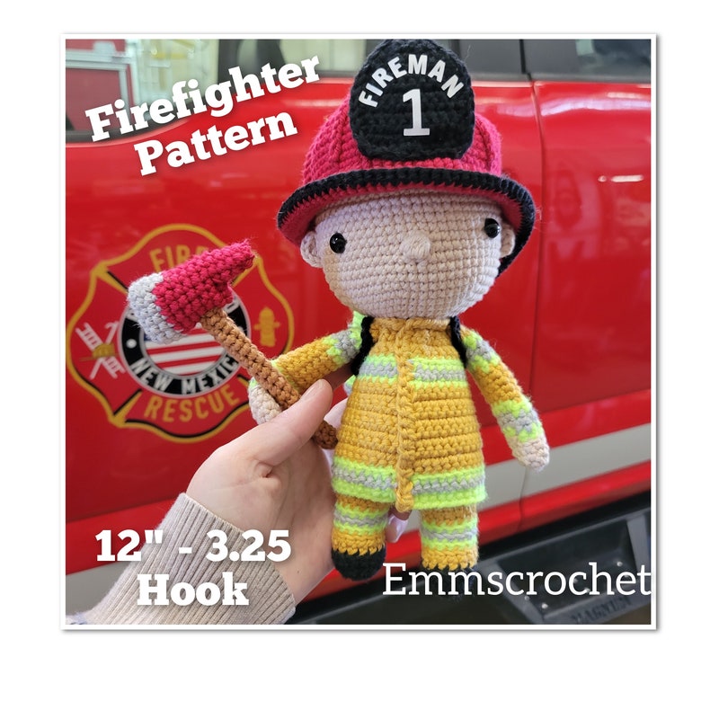 Crochet Fireman Pattern - Etsy