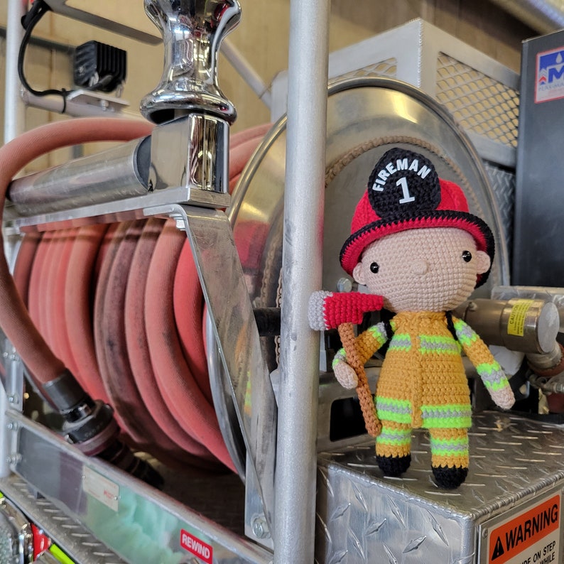 Firefighter Crochet Pattern: Amigurumi Doll (PDF Pattern) - Etsy