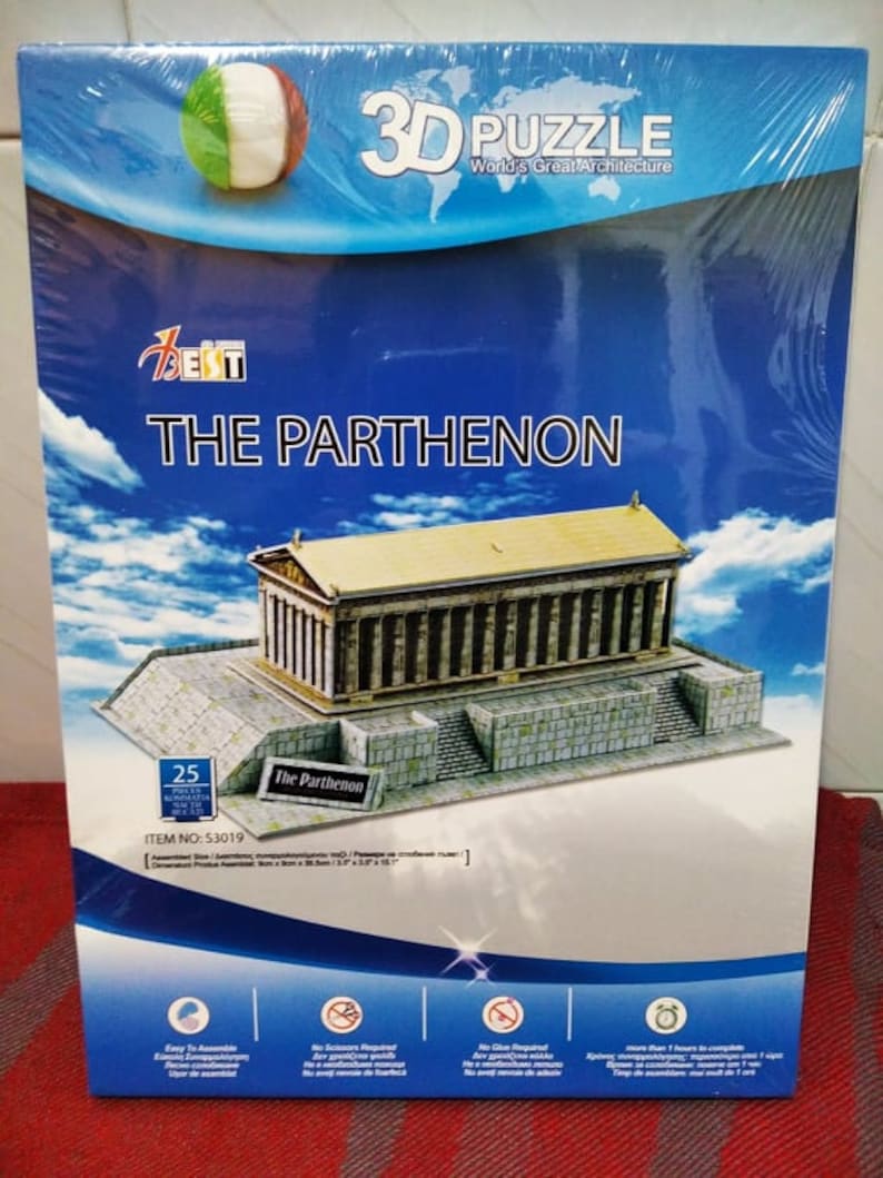 Greek 3D Puzzle Parthenon Acropolis Athens Greece Kids | Etsy