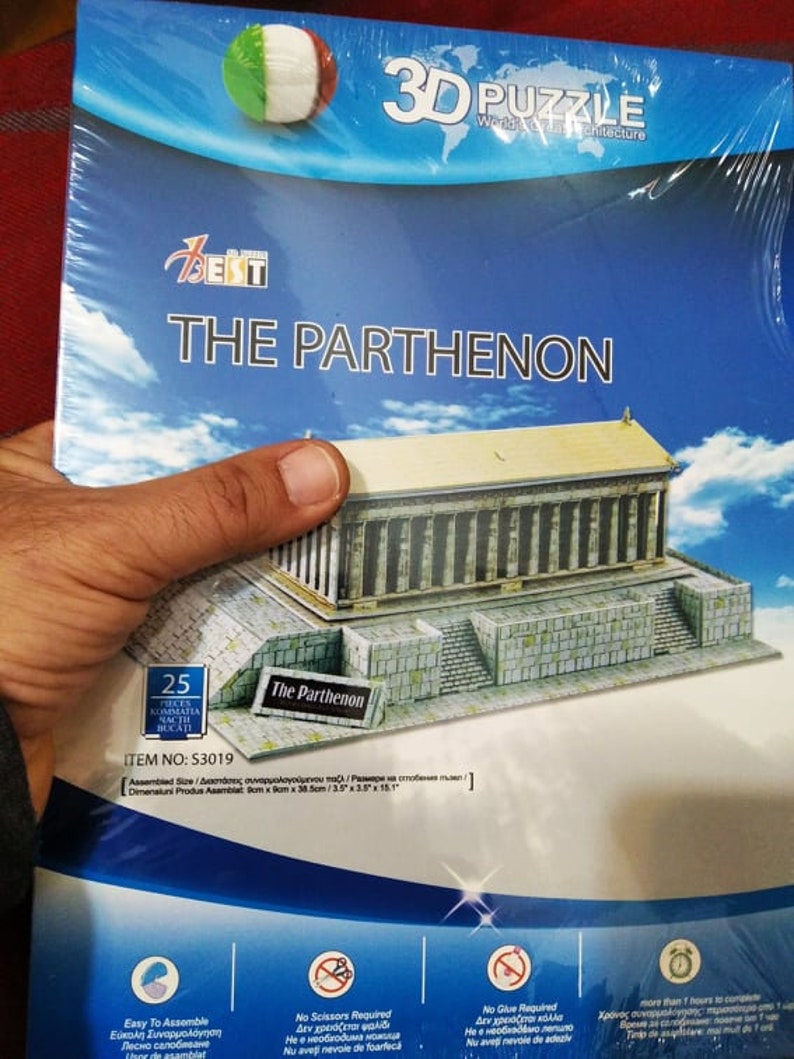Greek 3D Puzzle Parthenon Acropolis Athens Greece Kids | Etsy
