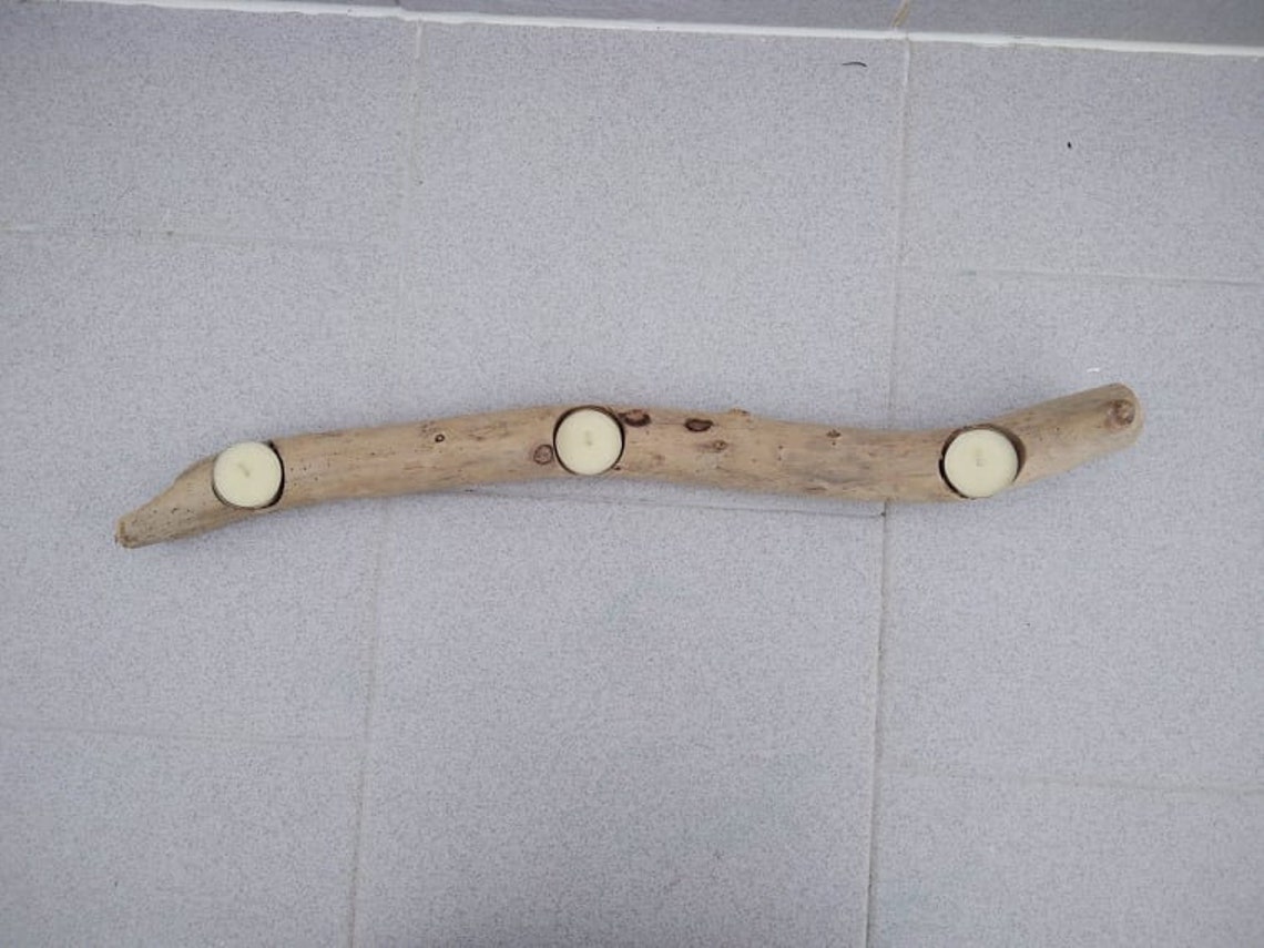 Handmade Driftwood Candle Holder Art Home Reclaimed Wood - Etsy