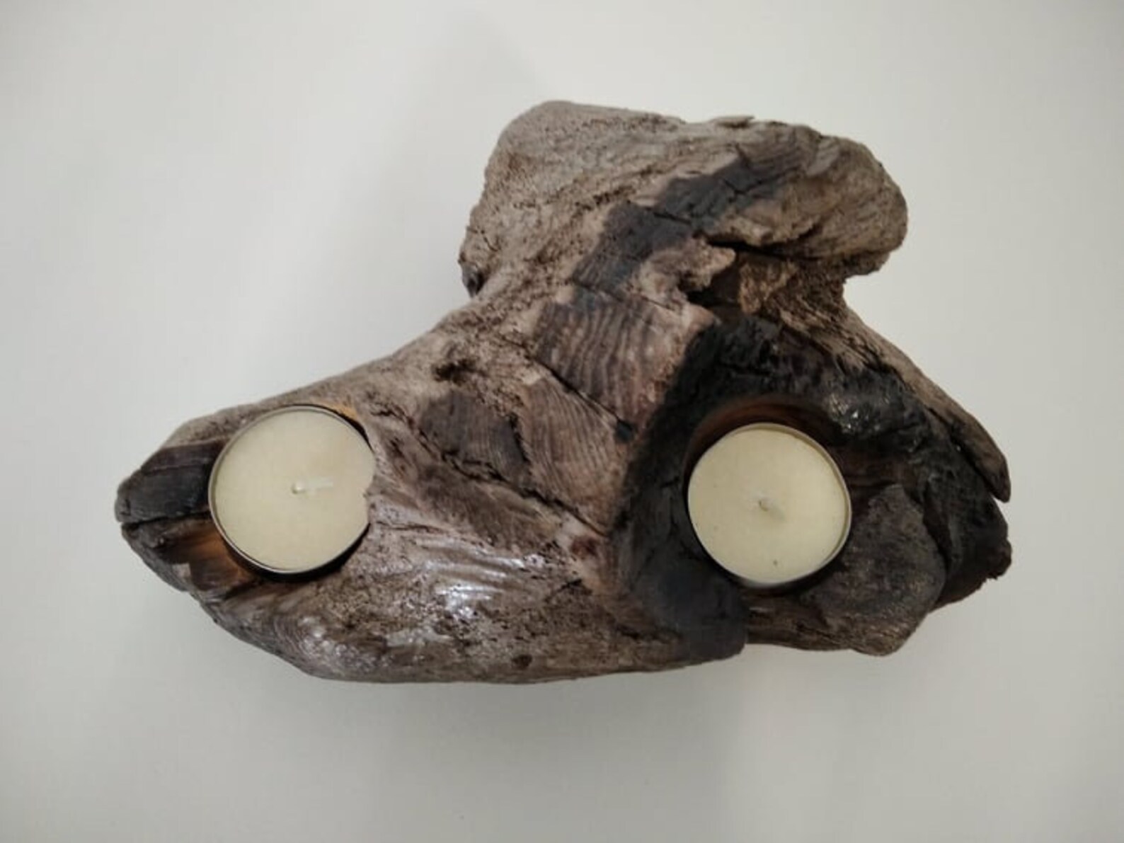 Handmade Driftwood Candle Holder Home Reclaimed Wood Decor - Etsy