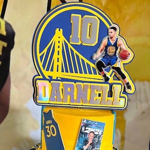 Golden State Cake Topper, Stephen Curry Cake Topper, NBA Cake Topper ...