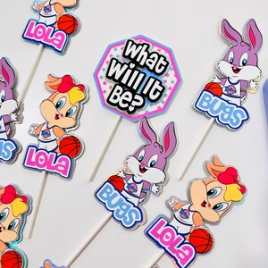 Gender Reveal Cake Topper, Space Jam Cake Topper, Space Jam Gender ...
