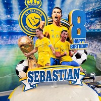 Soccer Cake Topper, Ronaldo Birthday, Soccer Party Decor - Etsy UK
