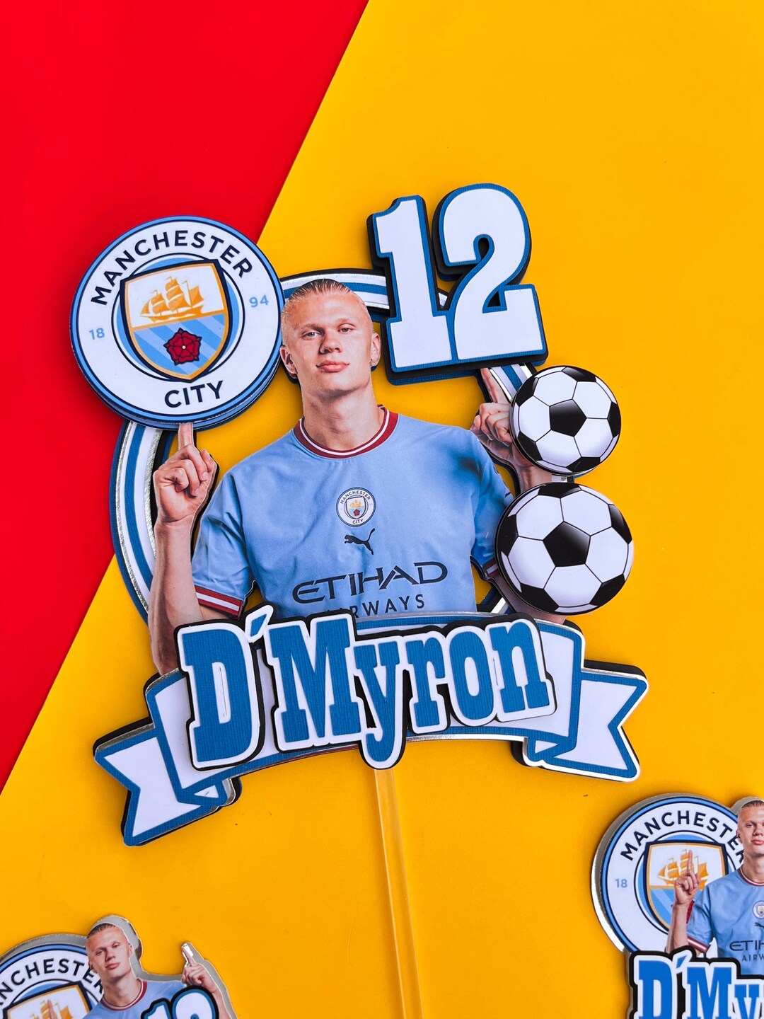 Soccer Cake Topper, Sport Cake Topper, Football Cake Topper, Manchester ...