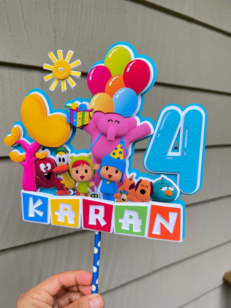 Inspired Pocoyo Cake Topper, Pocoyo Custom Decor, Pocky Party Decor ...