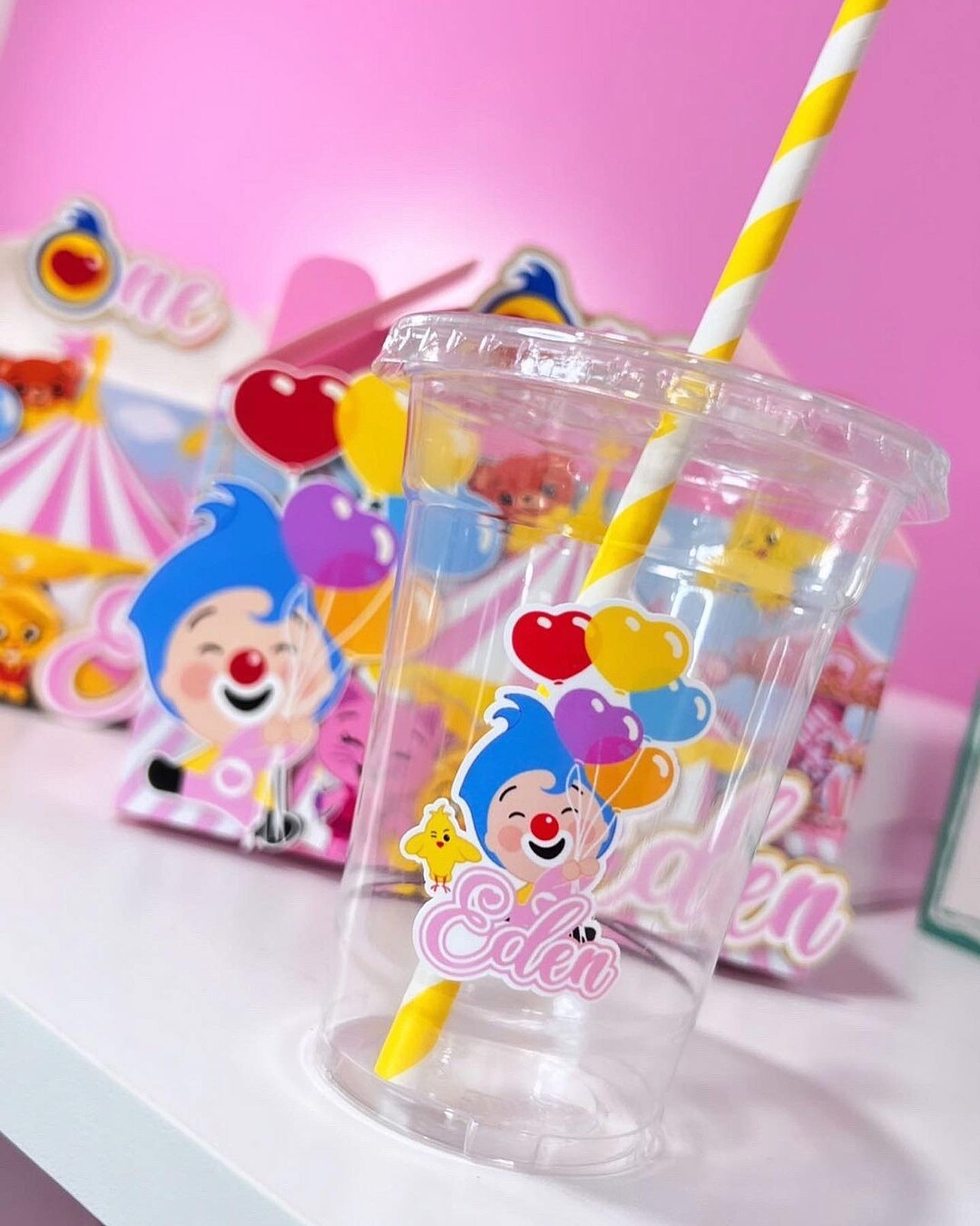 Personalized Kids Cups, Disposable Cups Party, Party Stickers, Stickers ...