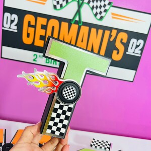 Race 3D Letters, Car 3D Letters. Vintage Race 3D Letters, Race Party ...