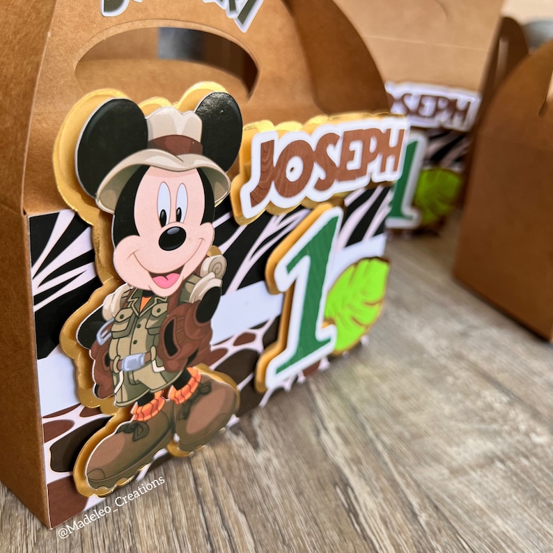 Mickey Mouse Box Inspired Mickey Mouse Treat Box Safari - Etsy