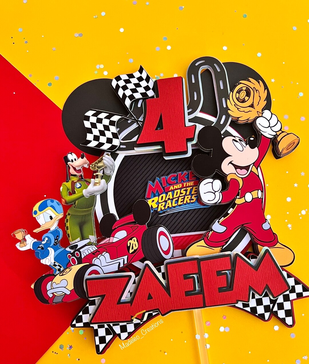 Mickey Mouse and the Roadster Racers Cake Topper, Cake Topper Mickey ...