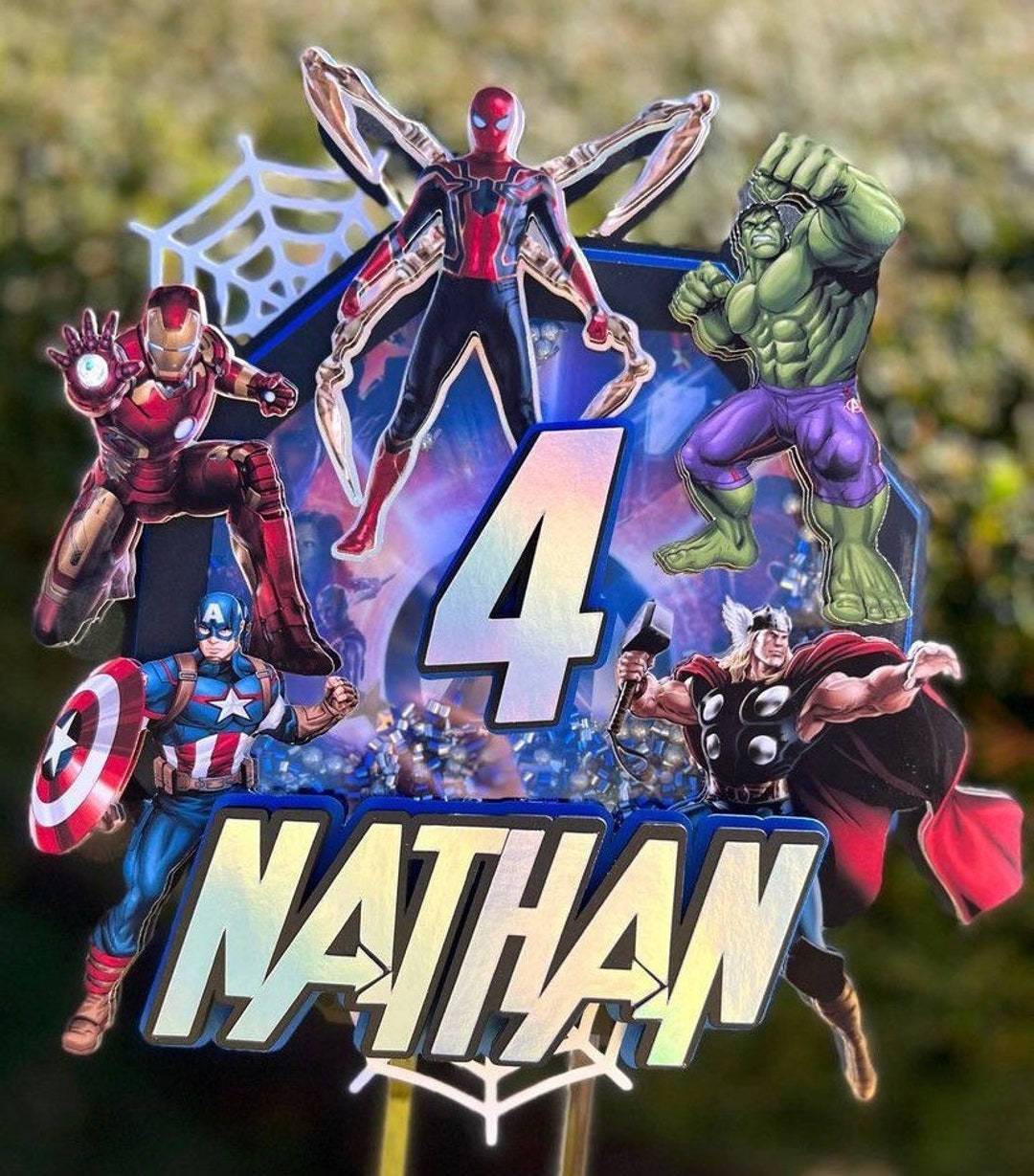 Avengers Cake Topper, Cake Topper Inspire Avengers, Iron Man Cake ...