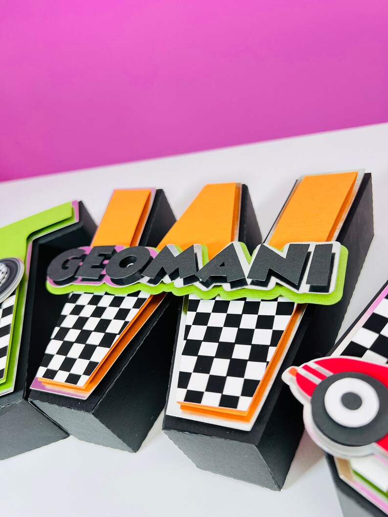 Race 3D Letters Car 3D Letters. Vintage Race 3D Letters Race - Etsy