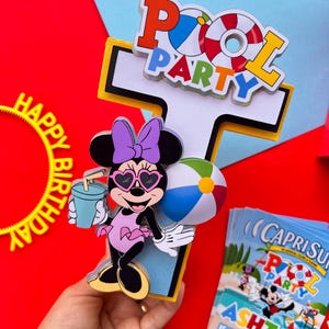 Inspired Mickey Mouse Pool Party 3d Letters, Mickey Pool Party Topper ...