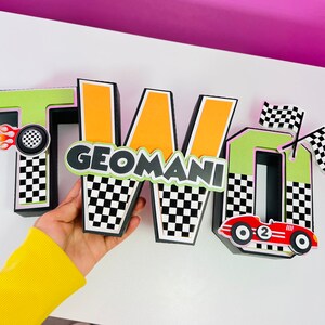 Race 3D Letters, Car 3D Letters. Vintage Race 3D Letters, Race Party ...