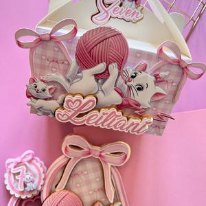 Cat Cake Topper, Cat Marie Cake Topper, Cat Party Decor, Kitten Favor ...