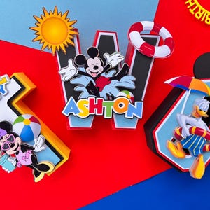 Inspired Mickey Mouse Pool Party 3d Letters, Mickey Pool Party Topper ...