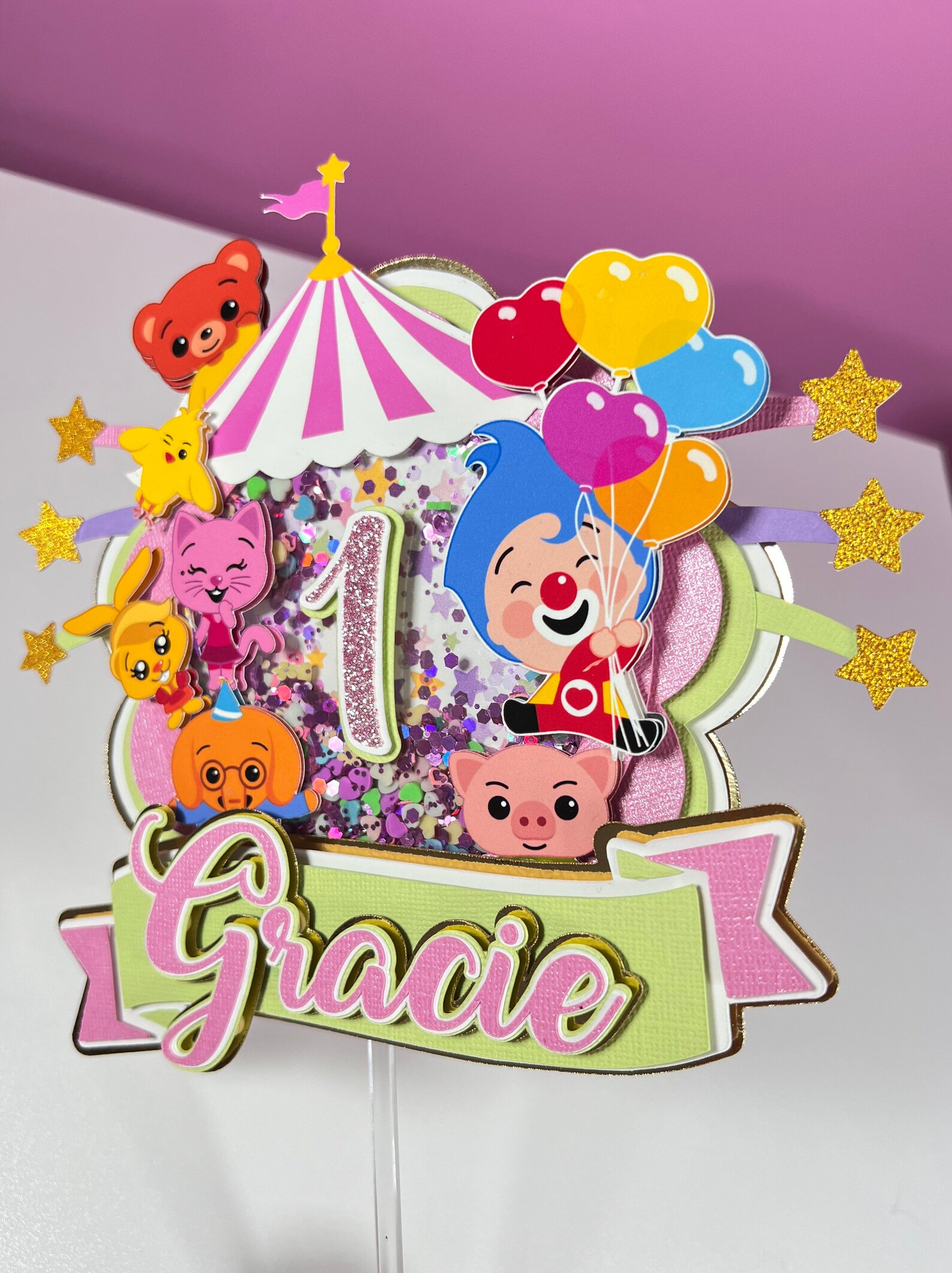 Plim Plim Cake Topper Shaker Cake Topper Plim Plim Shaker | Etsy