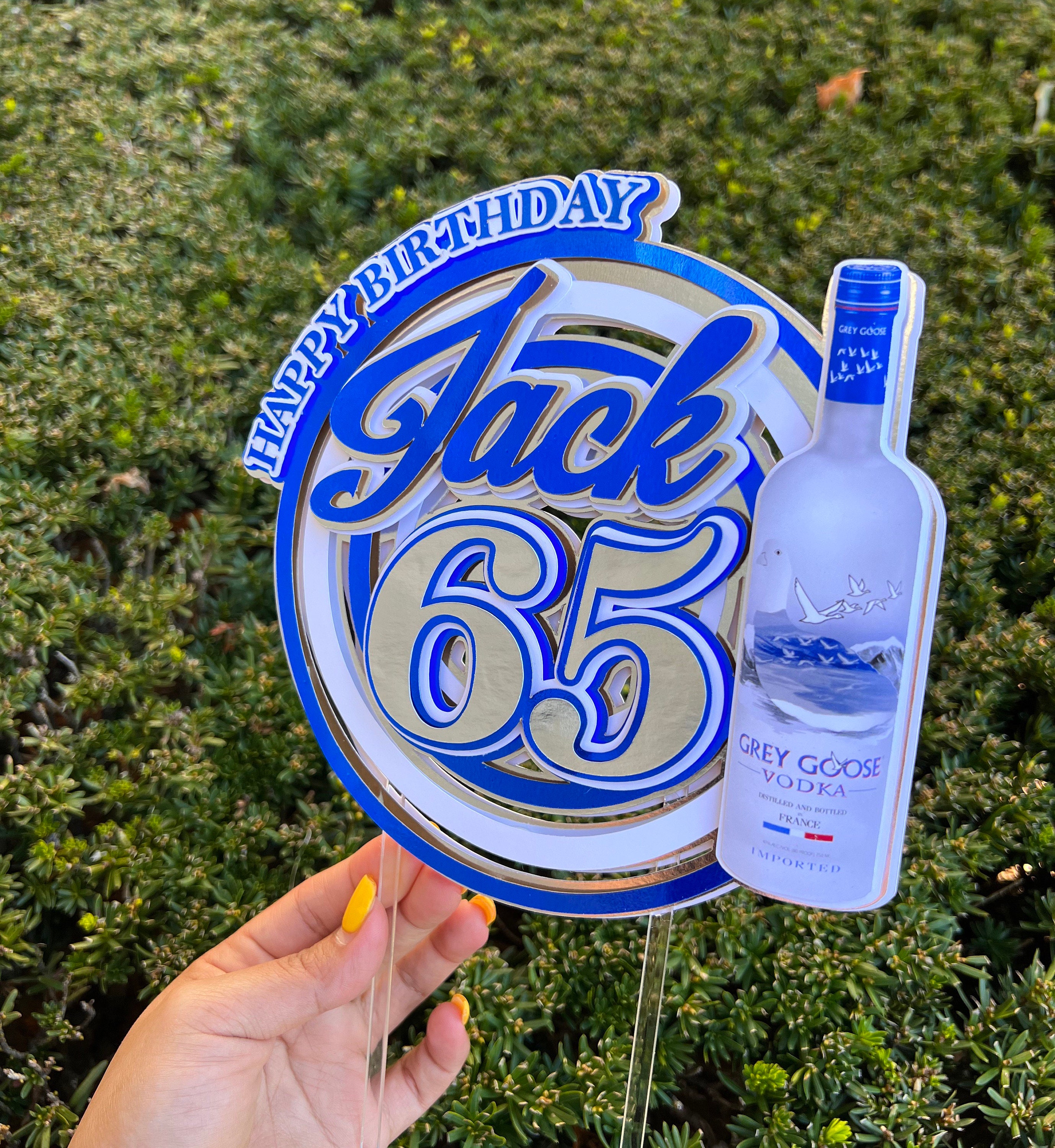 Grey Goose Cake Topper Adults Cake Topper Alcohol Cake - Etsy