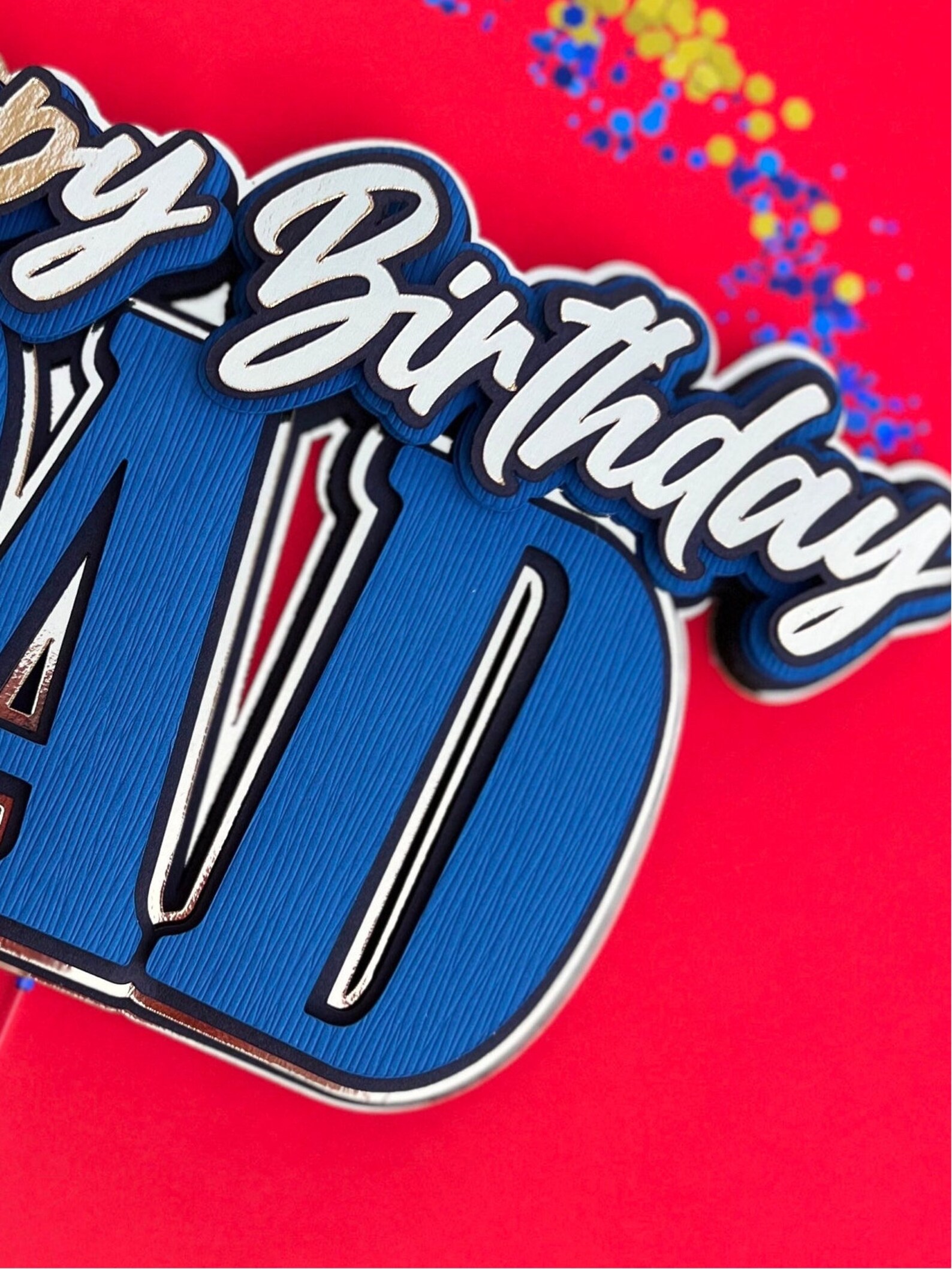 Dad Cake Topper 3D, Name Toppers, Das 3D Cake Topper , Dad Party ...