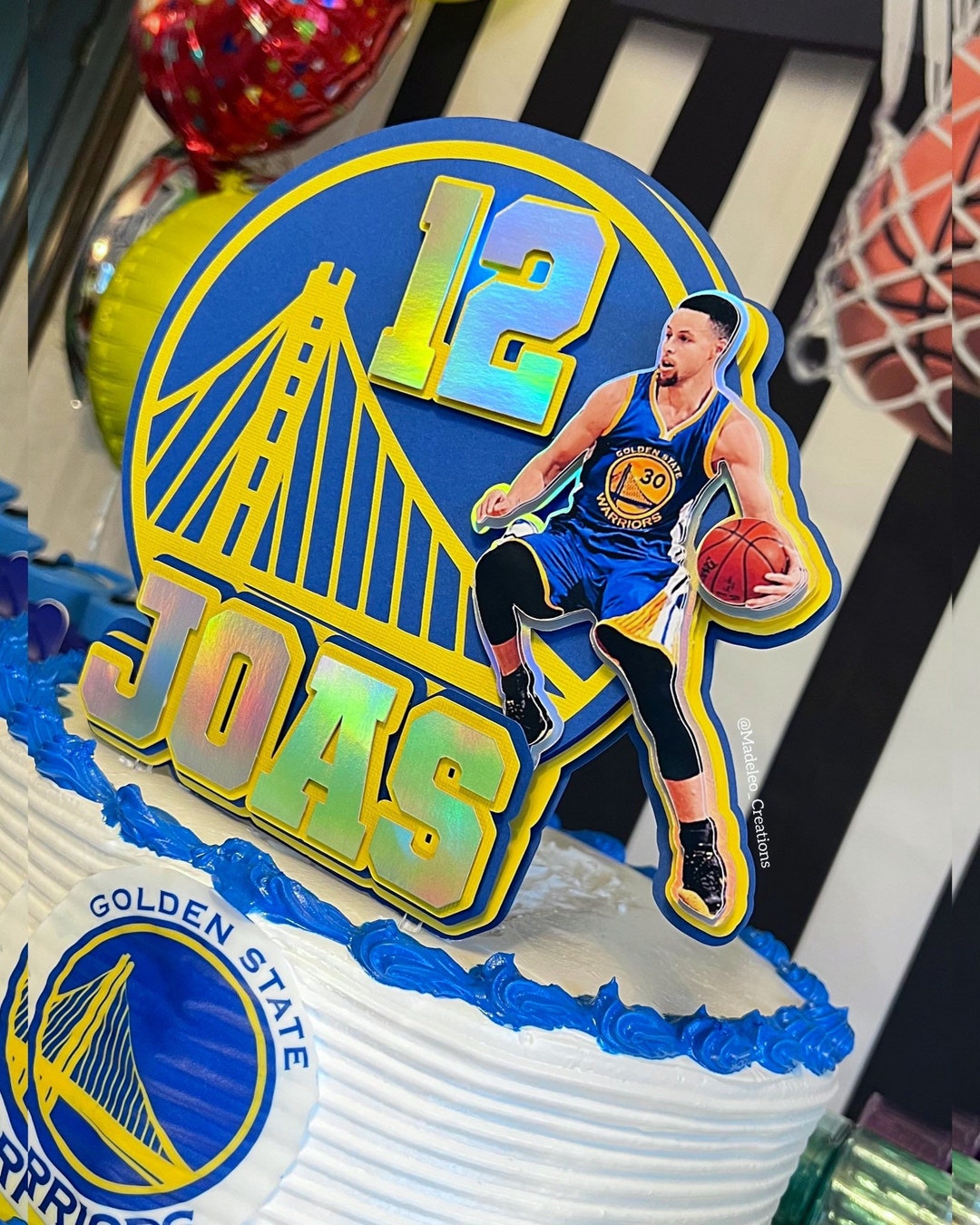 Golden State Cake Topper Stephen Curry Cake Topper NBA Cake - Etsy Denmark