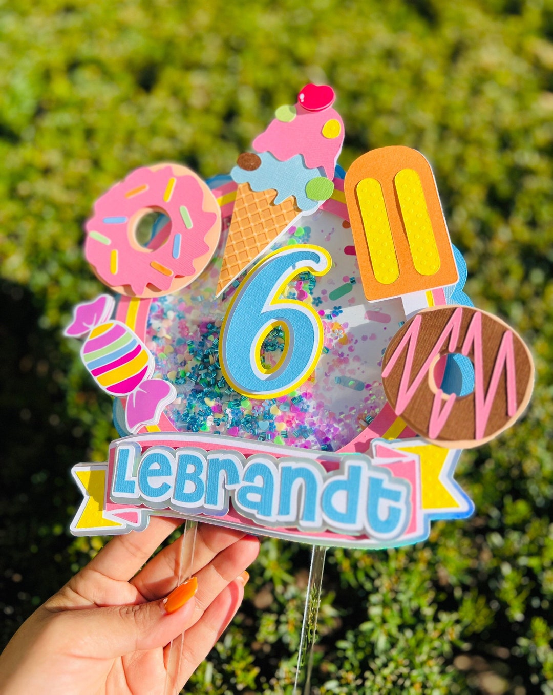 Candyland Cake Topper, Candyland Shaker Cake Topper, Candy Lover Cake ...