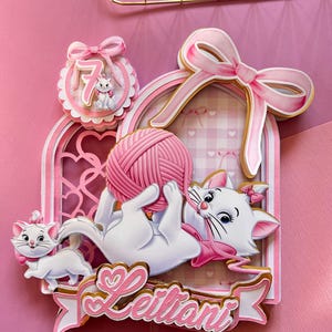 Cat Cake Topper, Cat Marie Cake Topper, Cat Party Decor, Kitten Favor ...
