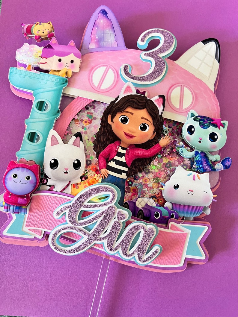 Gabby Doll House Cake Topper, Inspired Gabby Doll House Party Decor ...