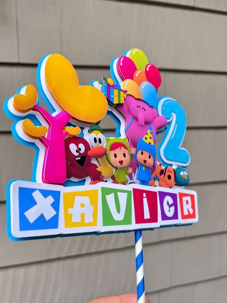 Inspired Pocoyo Cake Topper, Pocoyo Custom Decor, Pocky Party Decor ...