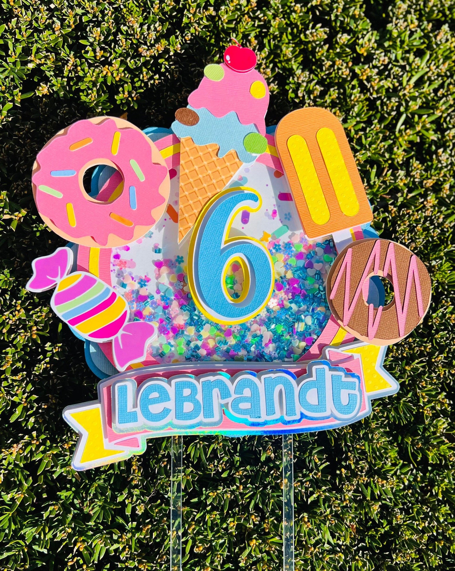 Candyland Cake Topper Candyland Shaker Cake Topper Candy - Etsy