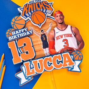 NY Knicks Cake Topper, Basketball Cake Topper, Knicks Cake Topper, NBA ...