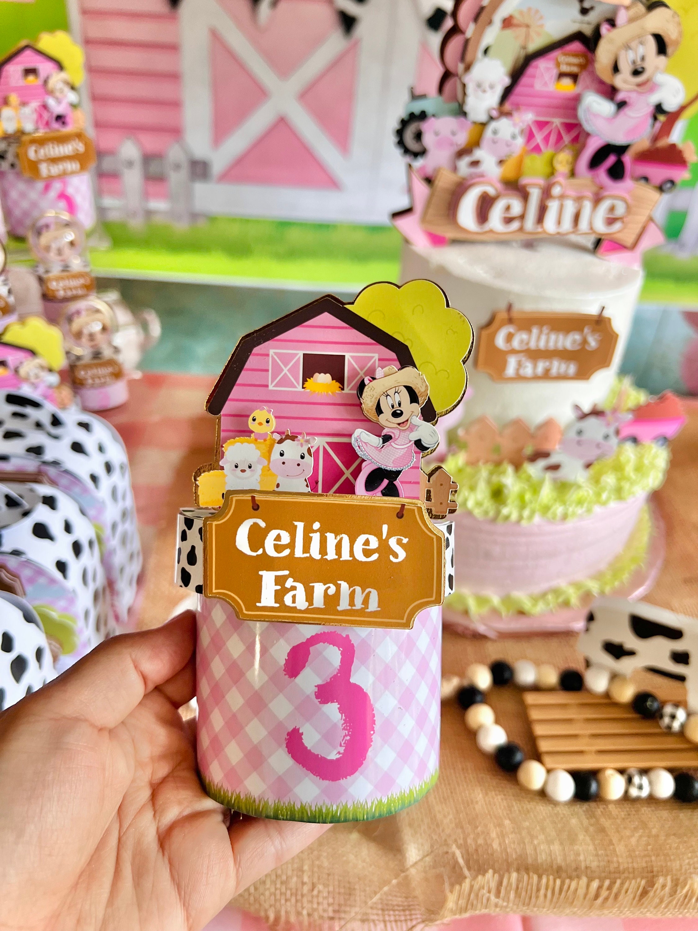Minnie Mouse Farm Cake Topper, , Mickey Mouse Farm, Minnie Mouse Cake ...