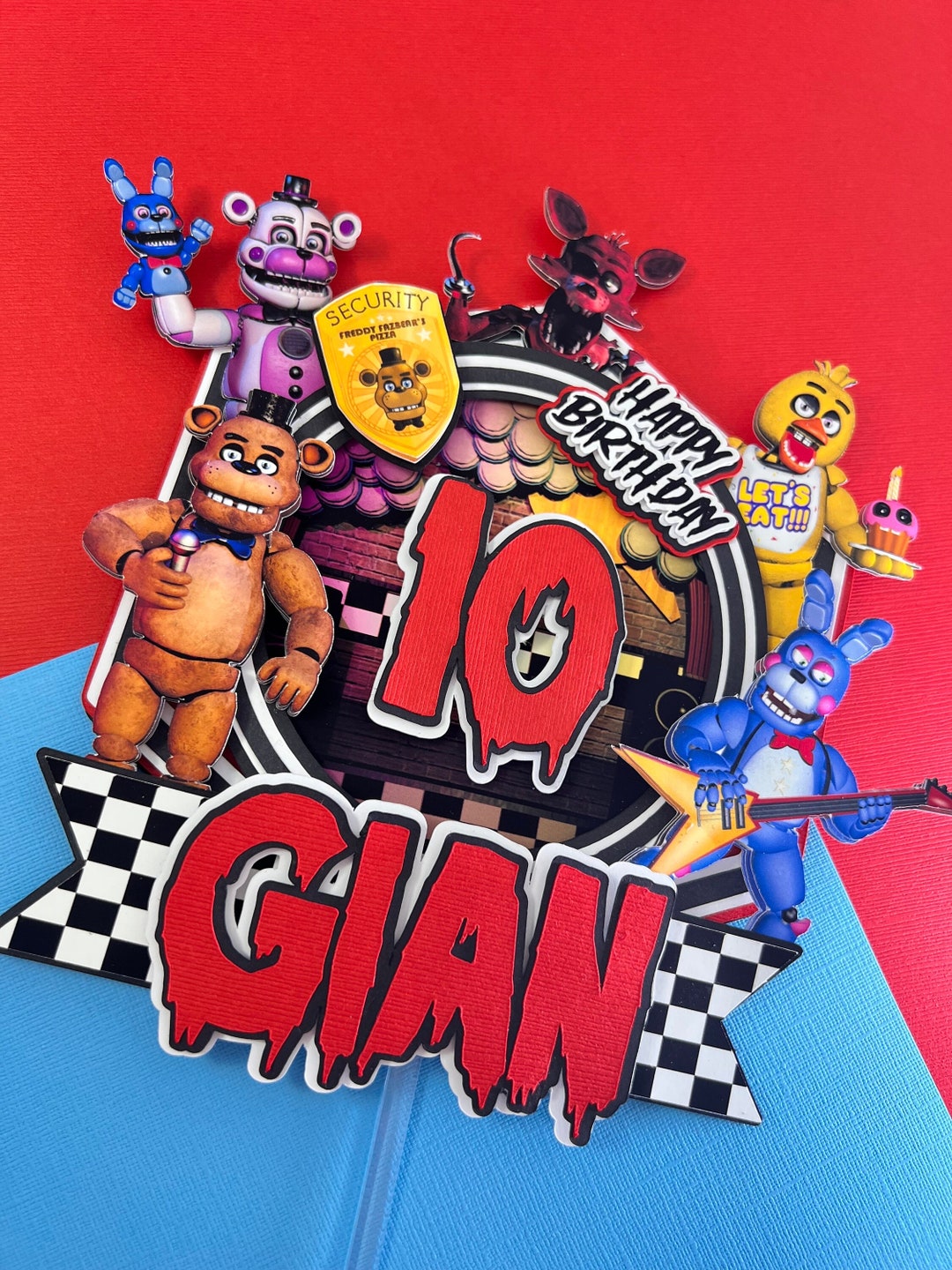 Five Nights at Freddy’s Cake Topper, Fnaf Cake Topper, HALLOWEEN CAKE ...