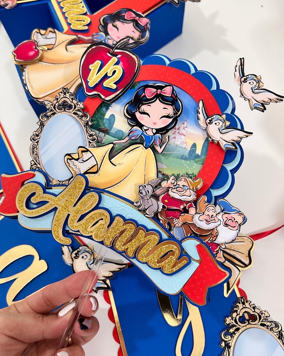 Snow White Cake Topper, Snow White Banner, Snow White 3D Letter, Snow ...