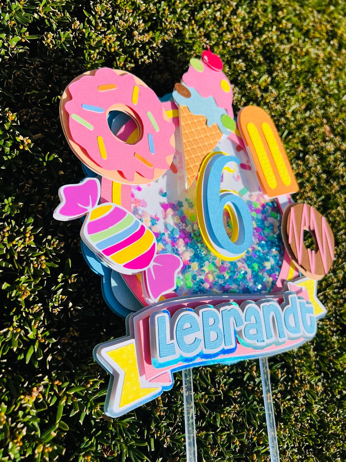 Candyland Cake Topper Candyland Shaker Cake Topper Candy - Etsy