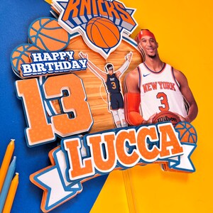 NY Knicks Cake Topper, Basketball Cake Topper, Knicks Cake Topper, NBA ...