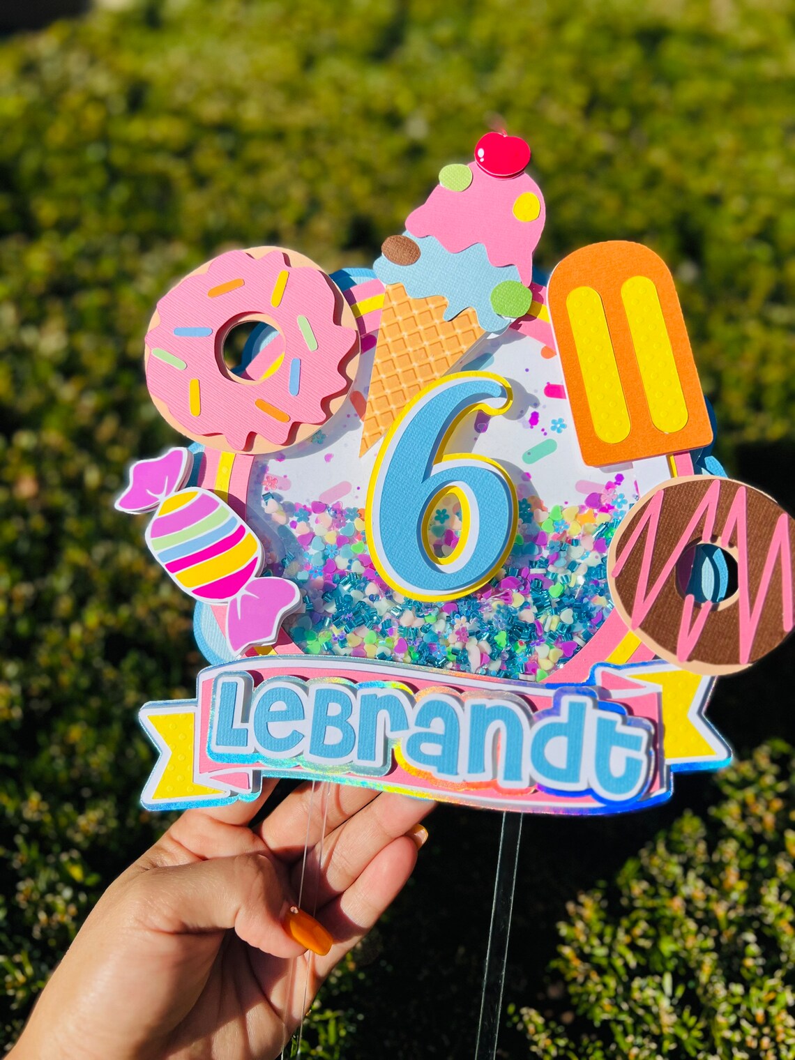 Candyland Cake Topper Candyland Shaker Cake Topper Candy - Etsy