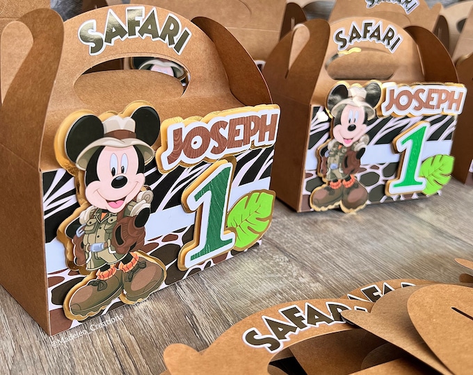 Mickey Mouse Box, Inspired Mickey Mouse Treat Box, Safari Goodie Boxes ...