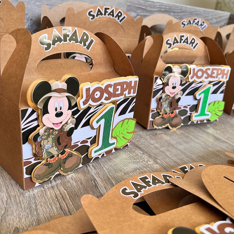 Mickey Mouse Box Inspired Mickey Mouse Treat Box Safari - Etsy