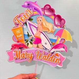 Magic Dolphin Cake Topper, Doll Cake Topper, Pool Party Cake Topper ...