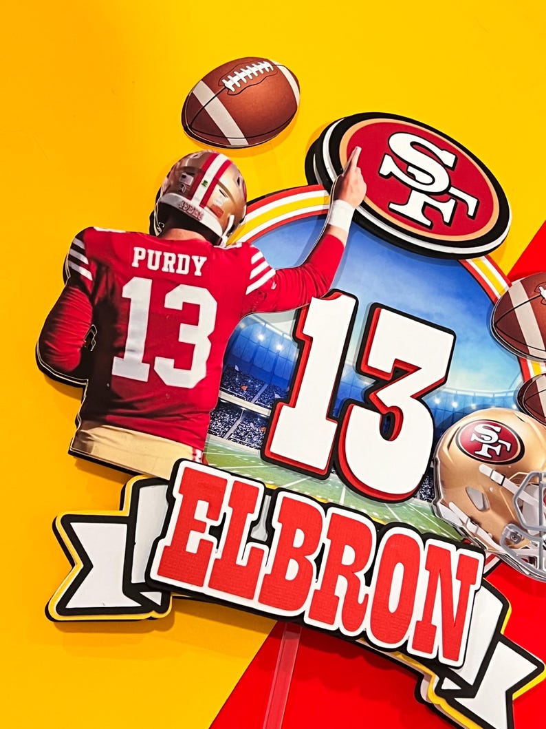 San Francisco 49ers Cake Topper, Cake Topper America Football, Brock ...