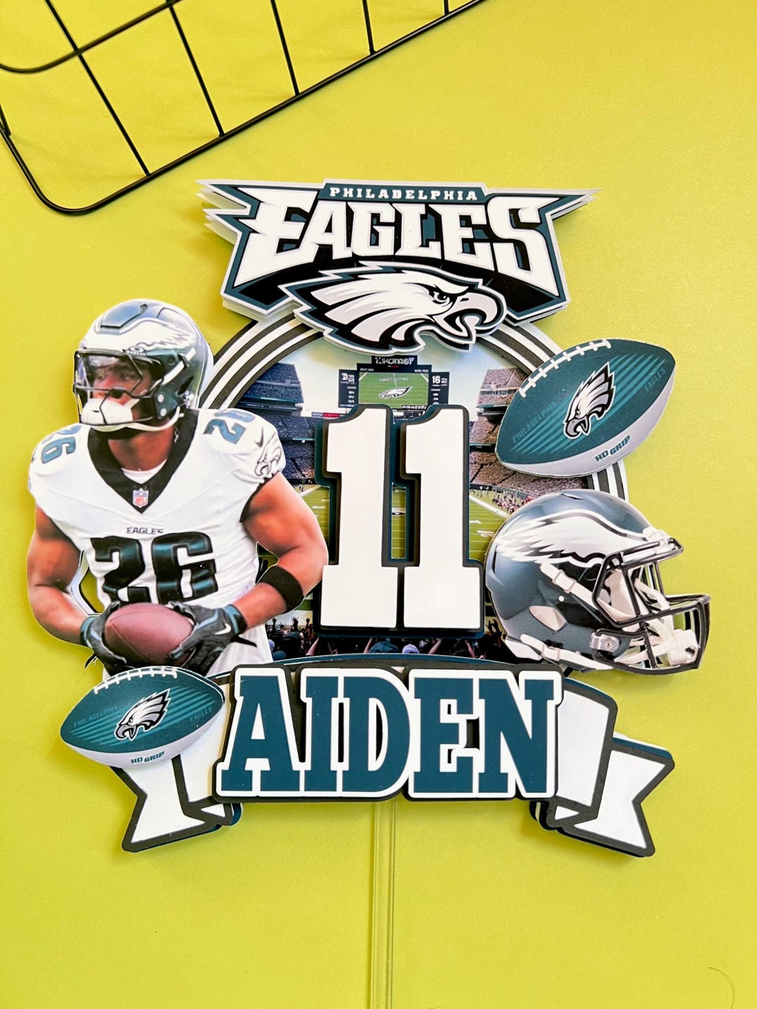 Eagles Cake Topper, NFL Cake Topper, Philadelphia Eagles Cake Topper ...