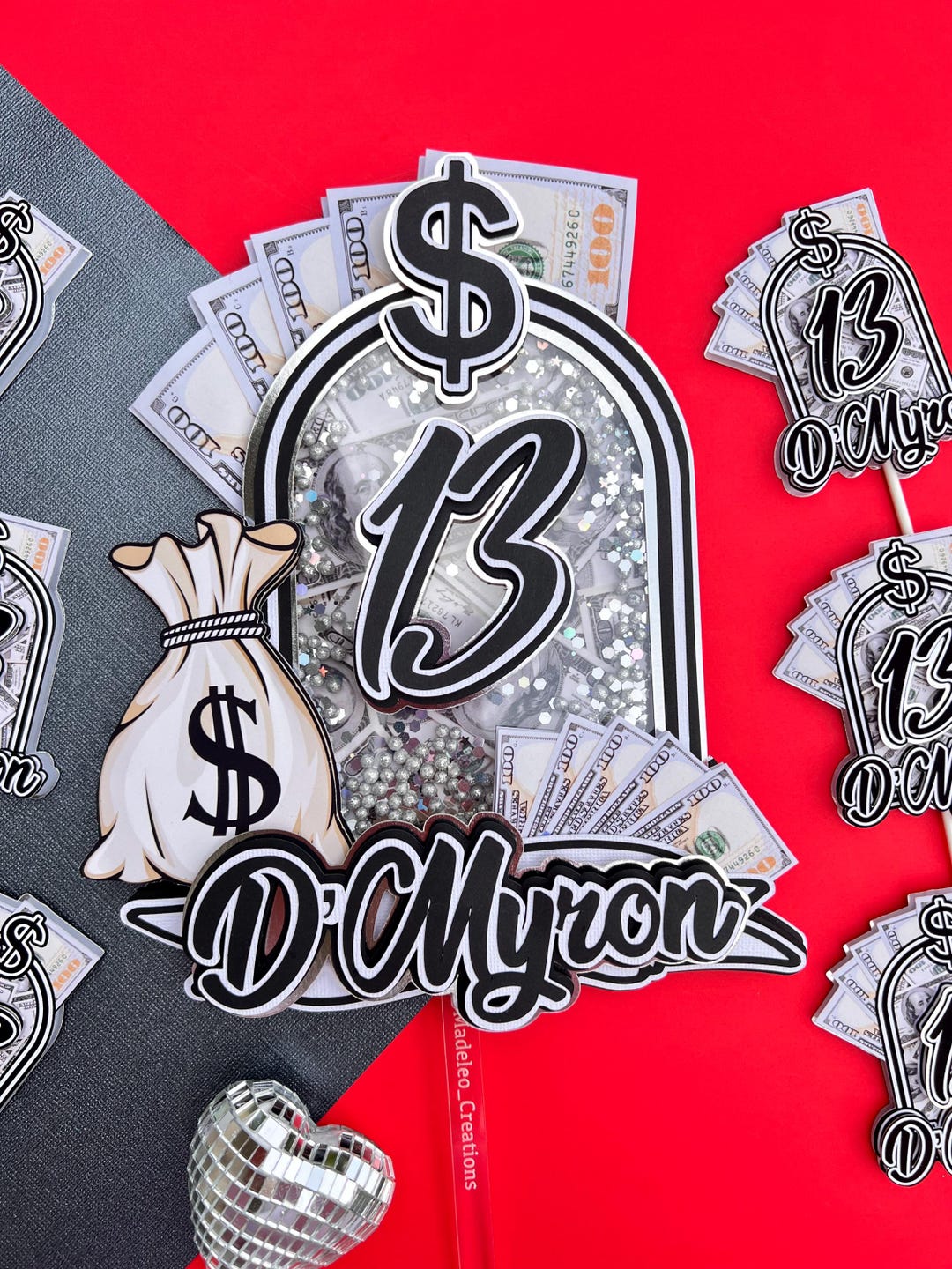 Money Cake Topper, Dollar Cake Topper, Cake Topper Cash, Money Topper ...